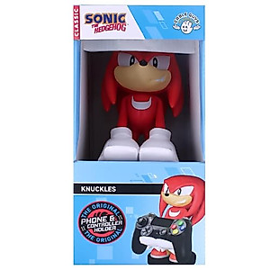 Exquisite Gaming: SEGA: Knuckles - Original Mobile Phone & Gaming Controller Holder, Device Stand, Cable Guys, Sonic The Hedgehog Licensed Figure