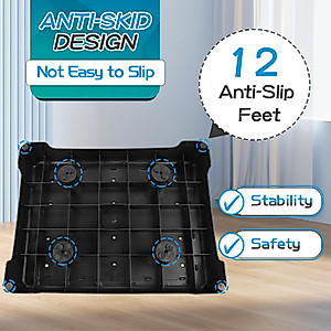 One Step Stools for Adults & Seniors, Anti Slip Portable Sturdy Indoor/Outdoor Mobility Plastic Step Stool Platform for SUV,Cars,Stairs,Bedside,Chair/Office,Black