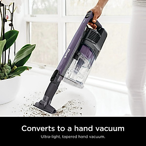 Shark WZ240 Pet Cordless Stick Vacuum Self-Cleaning BrushRoll, PowerFins, Crevice Tool & Upholstery Tool, 40min Runtime, Purple/Grey (Renewed)