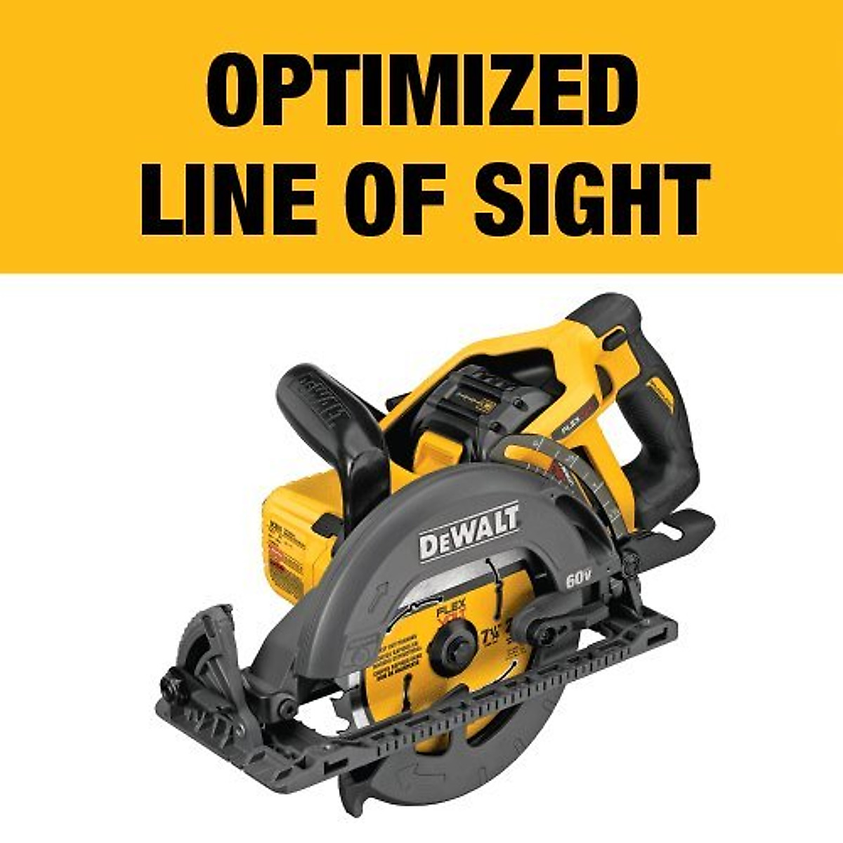 DEWALT FLEXVOLT 60V MAX* Circular Saw Kit, 7-1/4-Inch, Worm Style, 9.0Ah Battery (DCS577X1)