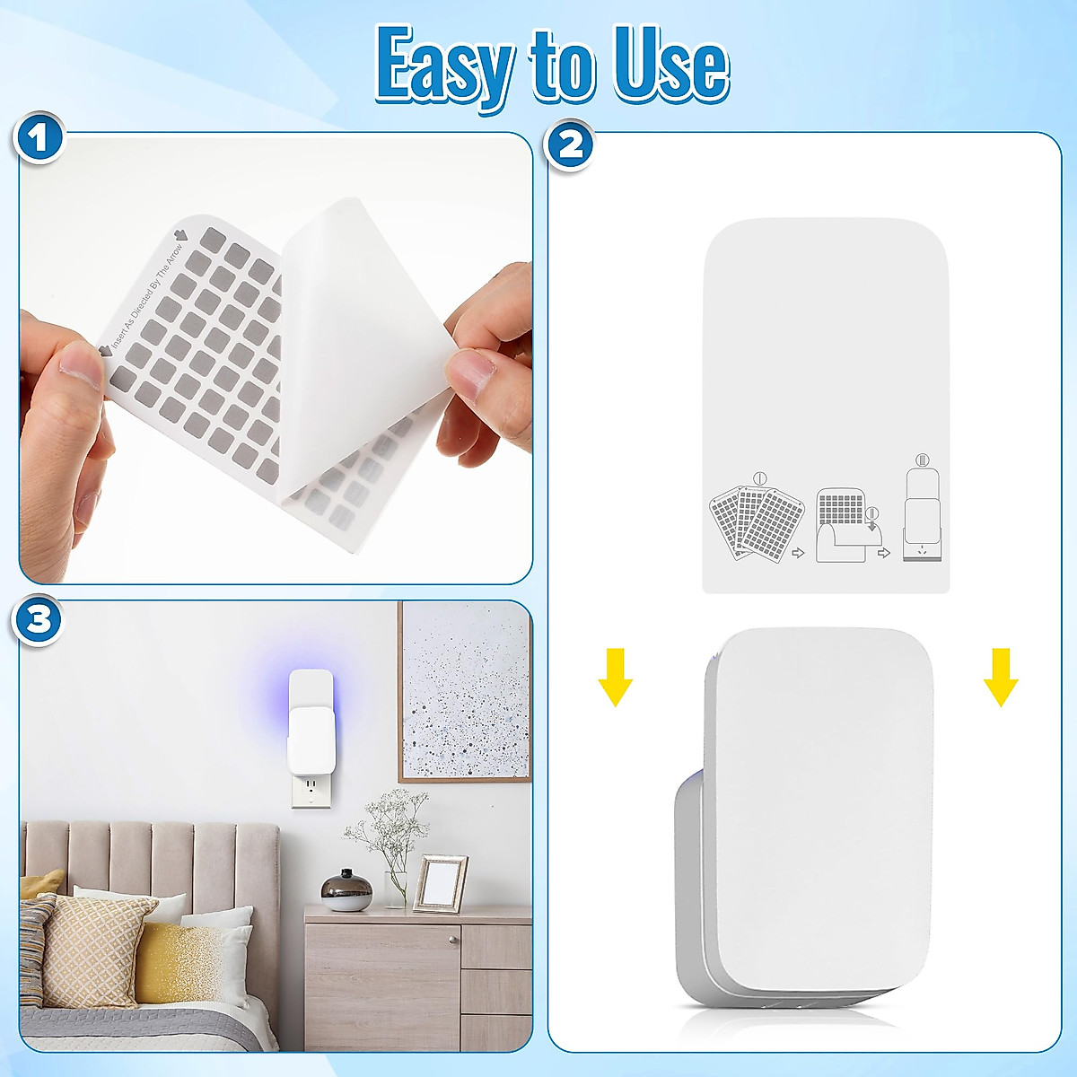 Qualirey 30 Pack Flying Insect Trap Refill Compatible with Mosalogic Fly Traps, Insect Trap Glue Board Refills, Replacement Sticky Glue Cards for Insect Bug Mosquito Gnat Fruit Fly Trap Indoors, Gray