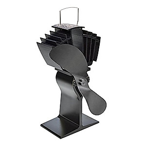 Ecofan AirMax, Classic Styled, Heat Powered Wood Stove Fan, 175 CFM, 812AMXBX, Large-Sized, 9" Blade, Black