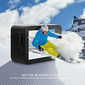 ICONNTECHS IT Action Camera Native 4K 60fps 20MP Touch Screen WiFi EIS Stabilization Waterproof Sports Action Cam 170 Degree Wide Viewing Angle Helmet Cameras Underwater Camcorder