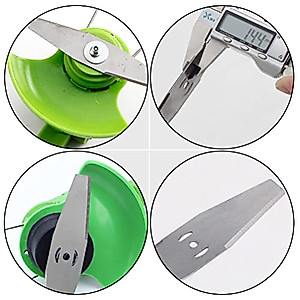 YARNOW Metal Lawn Mower Saw Blade Head Replacement 8pcs Brush Cutter Metal Lawn Cutter Rotary Weed Brush Blades Weed Eater Razor Trimmer Head for Garden Mower