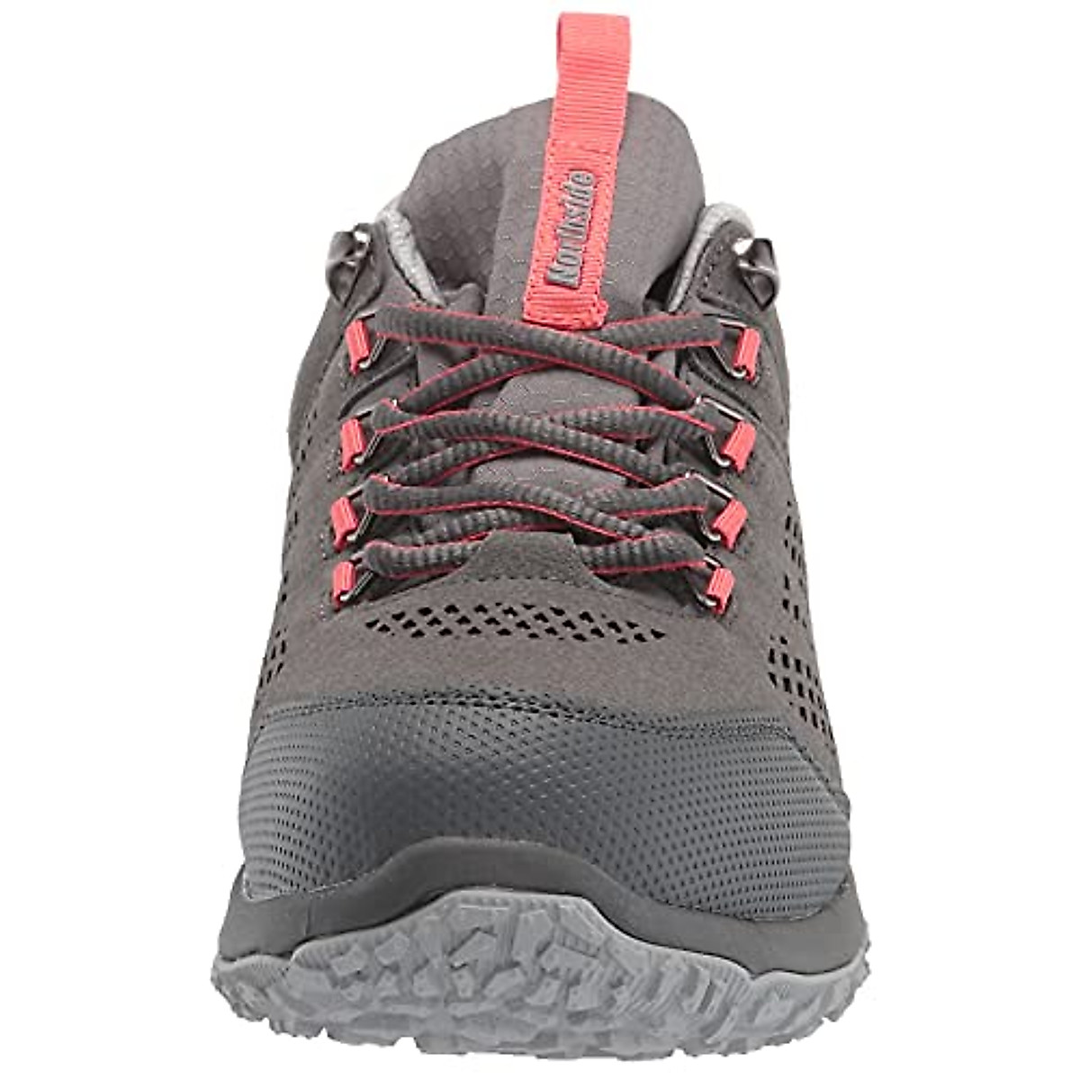 Northside Women's Benton Waterproof Hiking Shoe, Gray/Coral, 6.5