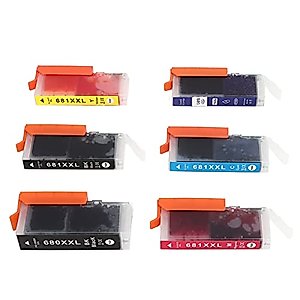 FTVOGUE Multi Color Ink Cartridge Printer Cartridge Replacement for PIXMA TS706 TR7560 TR8560 TS6160 TS6260 (BK BK C M Y PB)