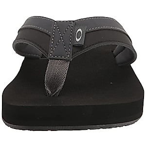 Oakley Men's Burke Flip Flop, Blackout, 12