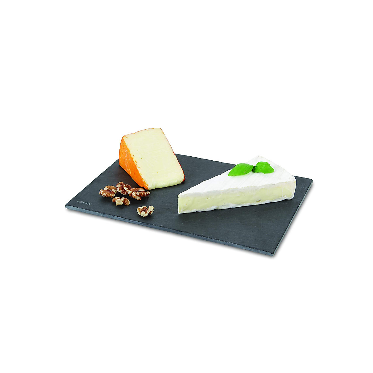 Boska Wooden Serving Cheese Board - Small Best for Cheese, Tapas, Bread, and Desserts Presentation - Board Slab with Non-Slip Feet - Cutting and Charcuterie Board - Dishwasher Safe
