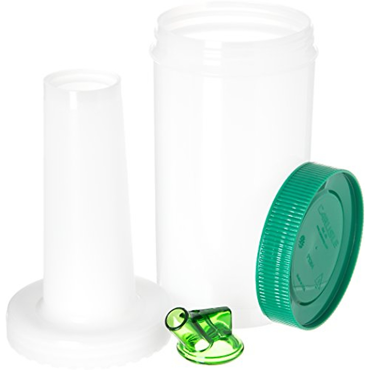 Carlisle FoodService Products Stor N' Pour Complete Quart Set Neck, Container, Cap, And Spout for Bar, Kitchen, And Restaurants, Plastic, 1 Quart, Green