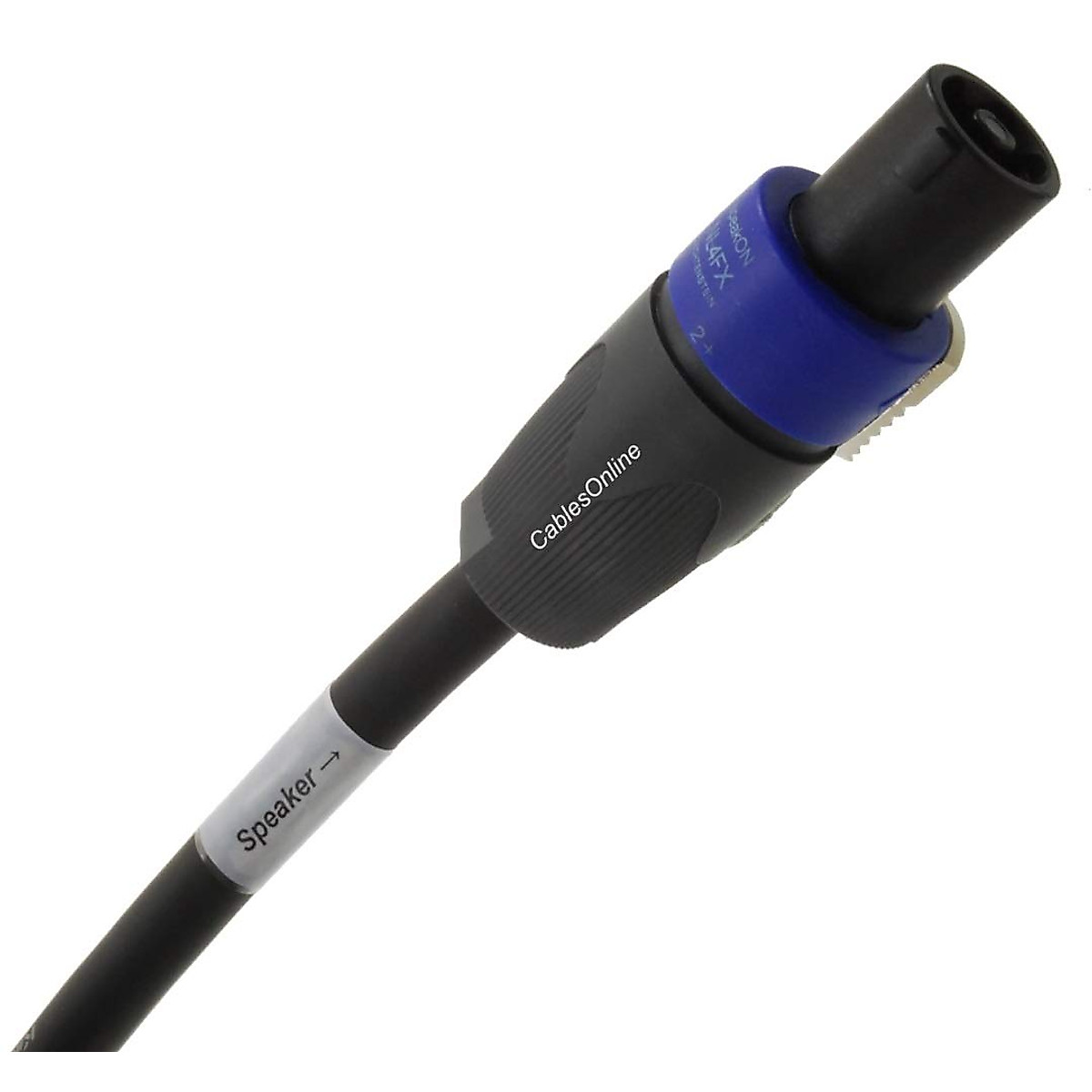 CablesOnline, 3ft. Mono-Bridged Speaker/Amplifier 12AWG Cable with Neutrik® Speakon 4-Pole Male to Male Connectors, (1+/1+ and 2+/1-), SK-MB403