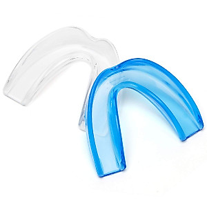 Coolrunner Mouth Guard Sports, 10 Pack Athletic Mouth Guards, Professional Moldable Youth Mouthguard for Maximum Protection, Customizable for Comfort(12 Years or Older) (Transparent+Blue)