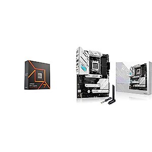 AMD Ryzen™ 7 7700X 8-Core, 16-Thread Unlocked Desktop Processor ASUS ROG Strix B650-A Gaming WiFi 6E AM5 (LGA1718) Ryzen 7000 Gaming Motherboard(12+2 Power Stages,DDR5,3xM.2 Slots,PCIe® 4.0,2.5G LAN)