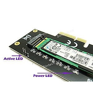 Sintech PCIe nVME,M.2(NGFF) SSD to PCI-e 3.0 X4 Adapter Card with Heatsink,Compatible for Samsung 960 970 EVO