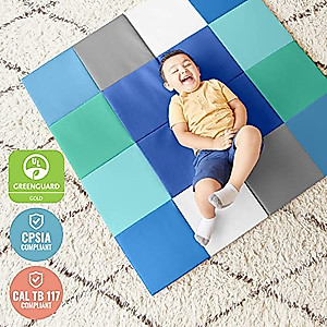 ECR4Kids SoftZone Square Dance Activity Mat, Folding Playmat, Contemporary