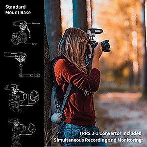 TAKSTAR SGC-600 Camera Microphone, Universal Shotgun Microphone for iPhone, Android Phone, Canon/Nikon/Sony Camera&Camcorder, Video Mic with Shock Mount, Windscreen and 3.5mm Jack