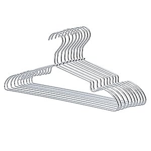 Aluminum Metal Hangers ,10 Pack Strong Heavy Duty Hanger for Shirt,Coat Suit,Lightweight Ultra Thin Space Saving Hangers