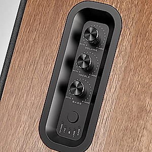 1 BY ONE Bluetooth Bookshelf Speakers, Powered Speakers with 2-Way Active Crossover, 60 Watts RMS, 100 Watts Peak Power, Active Bookshelf Speakers with Bluetooth/RCA x 2/Coaxial/Optical