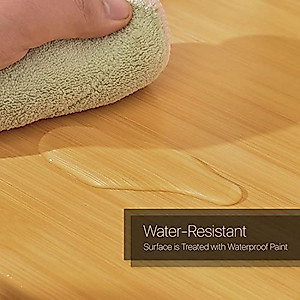 MoNiBloom Bamboo Garment Rack with Drawers and Hooks, Freestanding Clothes Racks Storage Shelving Organizer Unit for Bedroom Laundry Room Guest Room, Natural