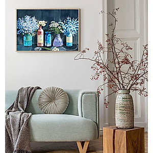 SOTYIOO Diamond Painting Kits for Adults. Flowers Diamond Art Full Drill Round Gem Art 5D Diamond Dots Suitable Home Wall Decor 12x16inch