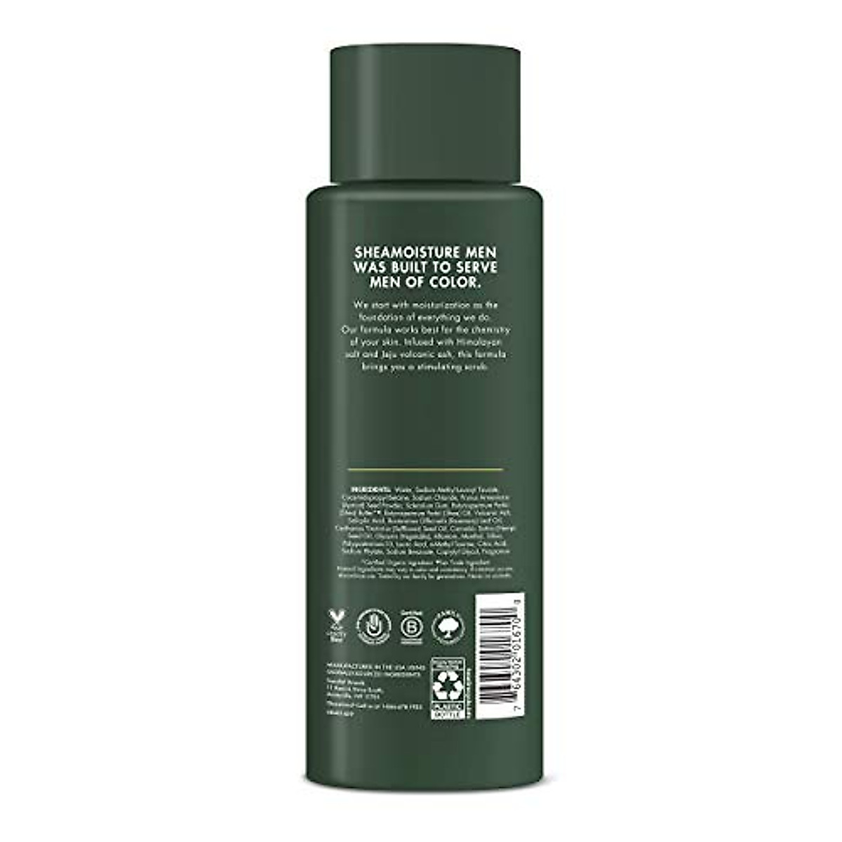 SheaMoisture Men Body Wash Cleanser to Exfoliate and Stimulate Skin Himalayan Salt and Volcanic Ash Exfoliating 15 fl oz