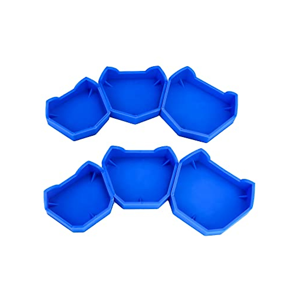 QWORK Dental Base Forming Kit, 6 Pcs Casting Trimming Dental Impression Tray Dental Plaster Mold Base for Store Dental Impression Trays Lab Model Base Set