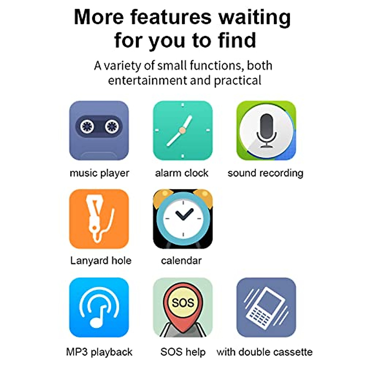 Heayzoki Cell Phone for Seniors, G600 Mobile Phone Big Button Senior Cell Phone 2G 6800Mah Multifunctional Large Capacity Dual Card Dual Standby Loud Voice for Older People(Black)