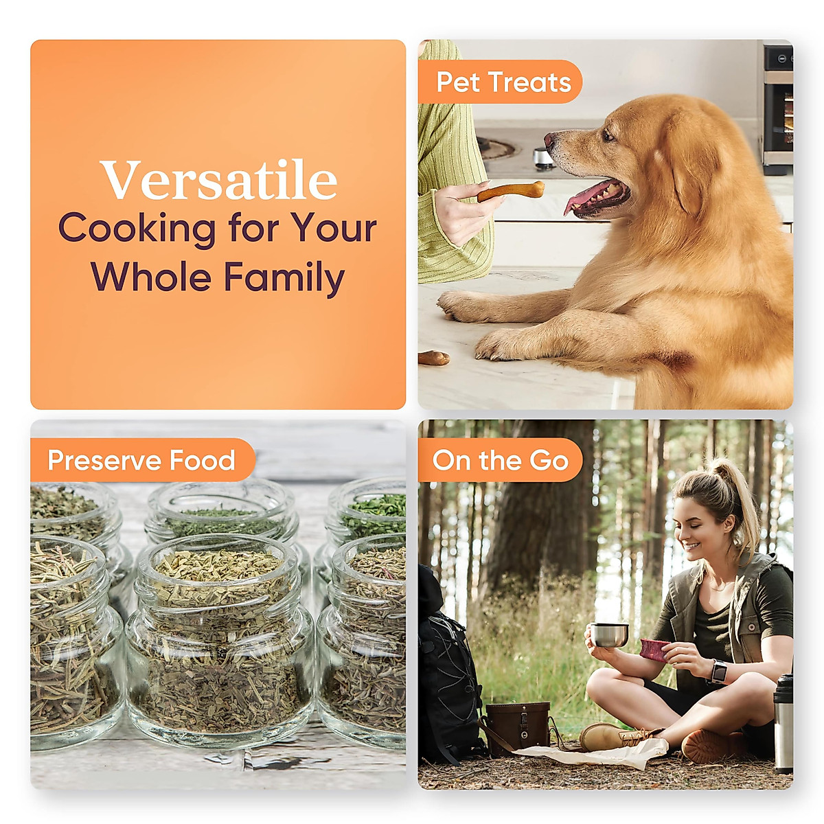 COSORI Food Dehydrator (50 Recipes) for Jerky, Vegetables Fruit, Meat, Dog Treats, Herbs, and Yogurt, Dryer Machine with Temperature Control, 6 Stainless Steel Trays, Rear-Mounted Fan, Silver