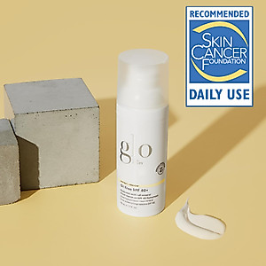 Glo Skin Beauty Oil Free SPF 40+ Hyaluronic Acid Infused All Mineral Sunscreen - Protect Against Sun Damage & Aging Environmental Skin Stressors - Weightless, Invisible Finish