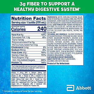 PediaSure Grow & Gain with Fiber, 3g Fiber to Support a Healthy Digestive System, Nutrients for Immune Support, Kids Nutritional Shake, DHA Omega-3, Non-GMO, Chocolate, 7.4 fl oz (Pack of 24)