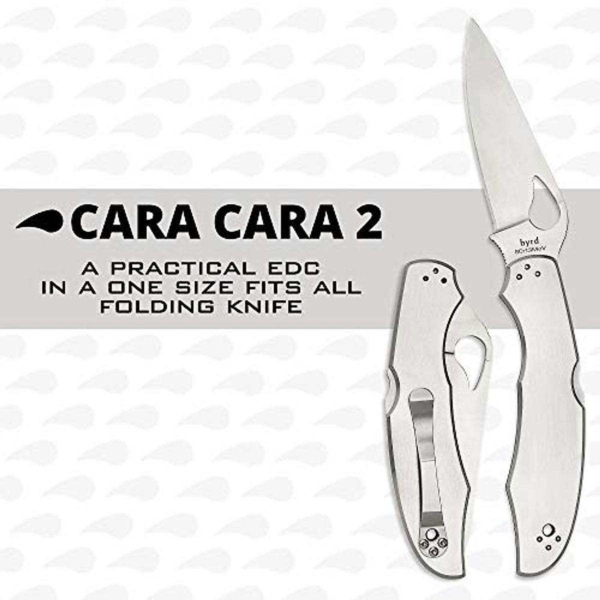 Spyderco Byrd Cara Cara 2 Knife with 3.75" Steel Blade and Durable Stainless Steel Handle - PlainEdge - BY03P2