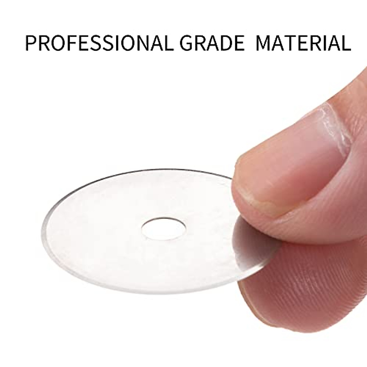 WhisperDream 60mm Rotary Cutter Blades - 10 Pack Replacement Blades - Sharper Blades Have Better Cutting Effect, Great for Sewing, Quilting Supplies, Fabric and Crafts (Round Hole-60mm)