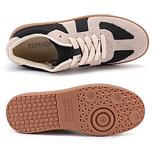 QFDZLA Women's Casual Walking Shoes - Fashion Comfortable Sneakers Shoes for Women Black Size 8