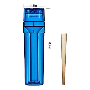Portable Herb Spice Grinder Cone Rolling Machine Cone Case All-in-One Cone Loader Pre Roll Machine Free for 12 Pre-Roll Cones