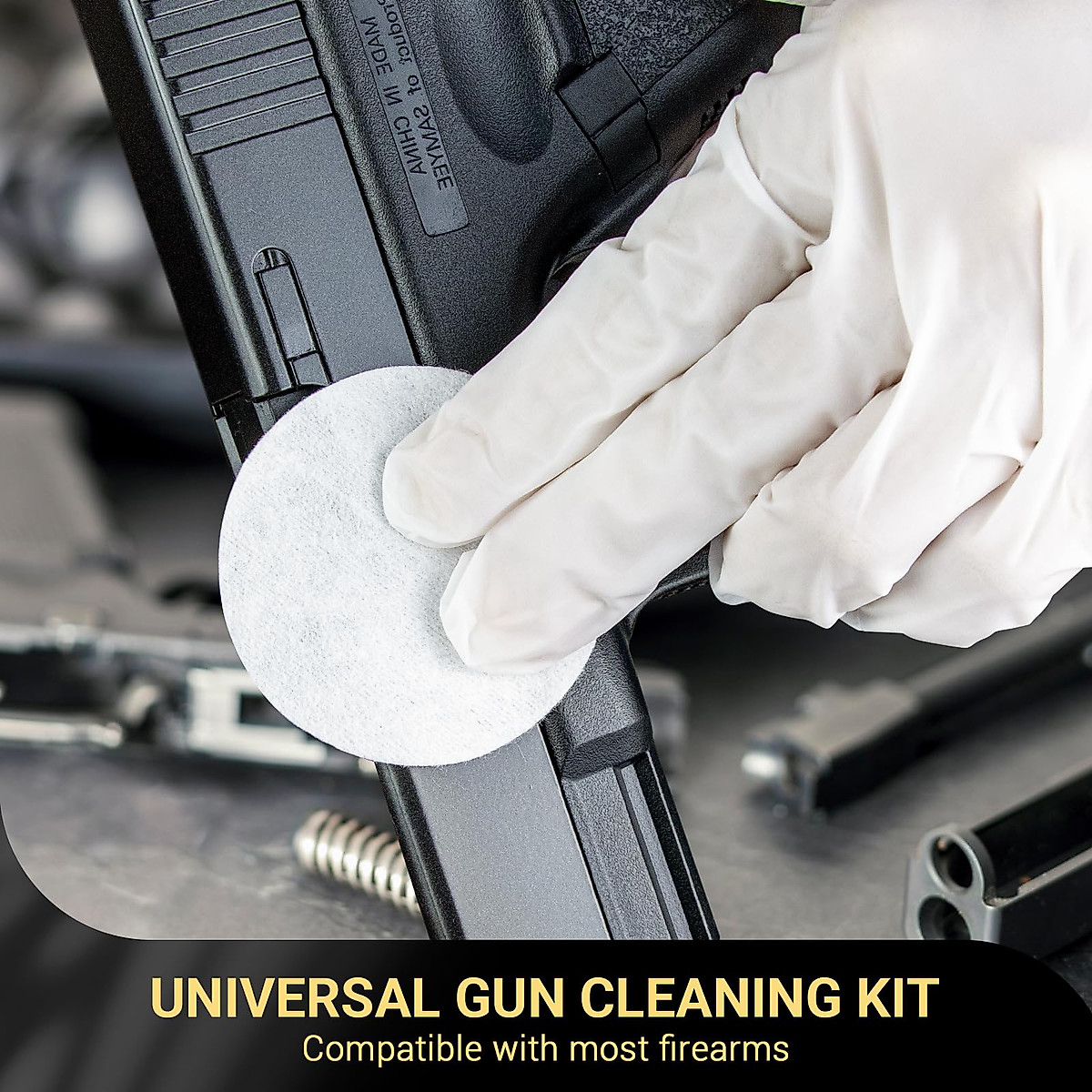 Thick Gun Cleaning Patches 600PCS Gun Cleaning Pads with Storage Box Gun Cleaning Cloth Round Gun Cleaner 9mm Cleaning Patches for Firearms Fit for .22 .380 .308 .357 .45 Caliber Gun Cleaning Wipes
