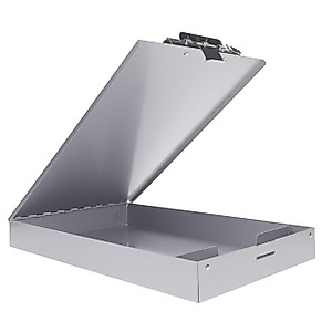 Saunders Recycled Aluminum Redi-Rite Storage Clipboard with Self-Locking Latch – Lightweight, Weather-Resistant Lacquer Finish Stationery Box. Office Products, Silver, Letter