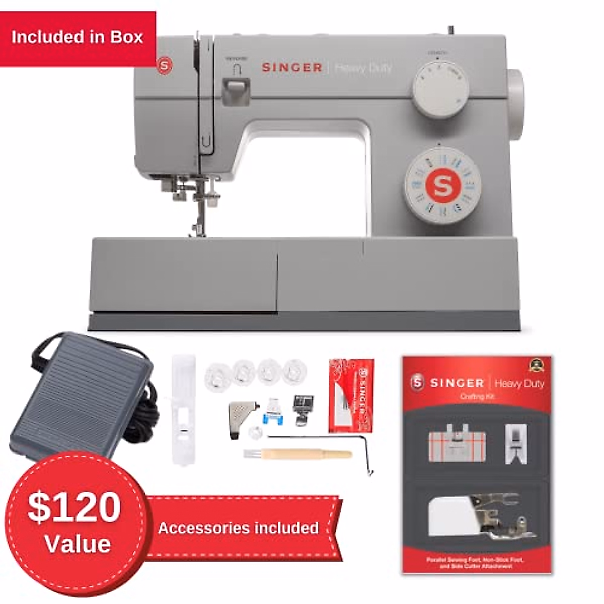 SINGER 44S with Kit Sewing Machine, Grey
