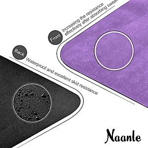 Naanle Yoga Llama Yoga Mat with Carrying Bag Set, Funny Llama Exercise Mat Foldable Non Slip Travel Lightweight Workout Rug for Home Gym Yoga Pilates Stretching Floor Fitness 71x26 Inches