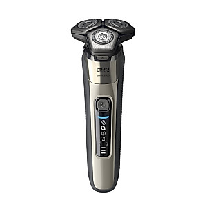 Philips Norelco 9400 Rechargeable Wet/Dry Electric Shaver with SenseIQ and Comfort Glide Ring Technology, Silver, S9502/83