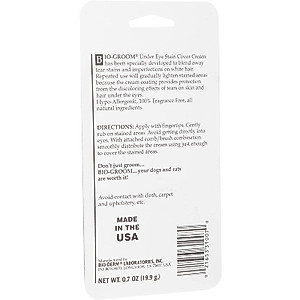 Bio-Groom Stain-Free Dog Eye Cream - Tear Stain Remover for White Dogs, Natural Eye Wash, Hypo-Allergenic, Cruelty-Free, Made in USA, Gentle Eye Cleaner for Dogs - 0.7 oz 1-Pack