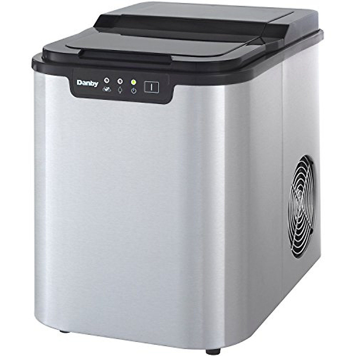 Danby DIM2500SSDB Portable Ice Maker, Countertop Ice Machine Makes 25 lbs of Ice A Day,LED Controls & Self-Clean Mode
