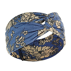 minjiSF Print Flower Sports Wide Elasticity Yoga Fashion Headbands Leopard Headband For Girls Headband For Hairbands for Women