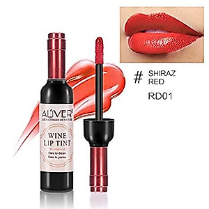 Blue Finger 6 Colors/Set Wine Lipstick, Wine Lip Tint,Matte Long-Lasting Waterproof Lip Gloss Stain, Silky Lightness and Non-Sticky Make Up Lip Sticks Wine Bottle, 0.25 Ounce