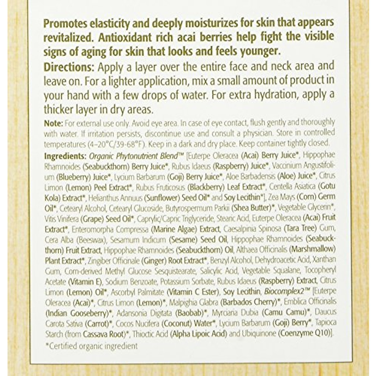 Eminence Firm Skin Acai Moisturizer, 2 Fl Oz