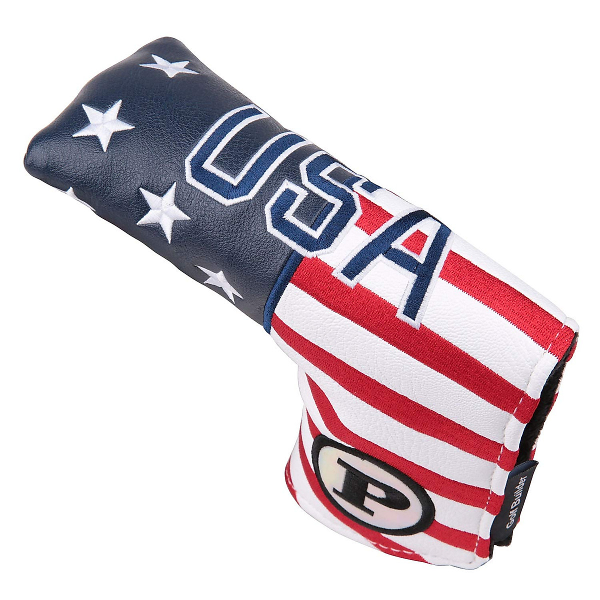 Golf Builder USA Stars and Stripes Golf Club Blade Putter Head Cover with Magnetic Closure