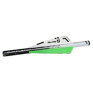 New Archery Products NAP Quickfletch Hellfire 3" Crossbow Fletching System White and Green 6PK