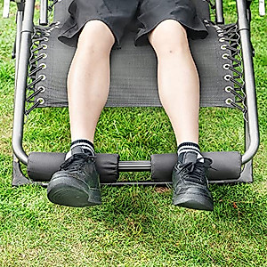 UNEEDE Zero Gravity Chair Cushion for Foot Rest, Universal Oversized Folding Loungers Recliners Foot Cushion, Footrest Padding for Patio Lawn Outdoor Chair, Anti Gravity Chair Accessory for Tall User