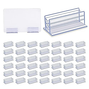 YHNTGB 100 PCS Self Adhesive Sneeze Guard Holder Acrylic Panels Holder Glass Sign Stands for Fastening and Lining up Plexiglass Panels Acrylic Sheets Tags Cards Receipts Photos