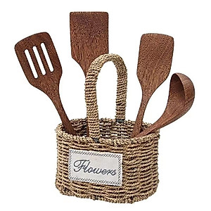 Wooden Spatula,Slotted Turner,Soup Ladle,Long Handle Utensils Set,Handmade for Kitchen Cookware ,skew spatula