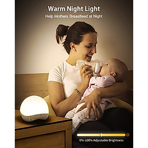 Loycco Sound Machine for Sleeping with Night Light, APP & Touch & Voice Control White Noise Machine, Work with Alexa, Sleep Trainer Therapy, 25 Soothing Sounds, Child Lock, Timer, for Baby Adult Kids