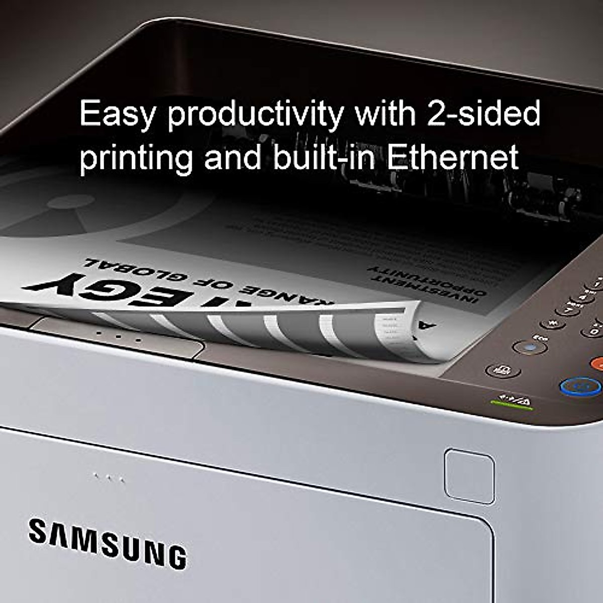 HP Samsung ProXpress M4020ND Monochrome Laser Printer with Mobile Connectivity, Duplex Printing, Built-in Ethernet, Print Security & Management Tools (SS383K)